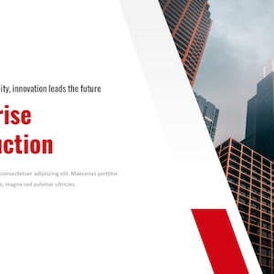 Minimal Red Business Powerpoint Template - Etsy