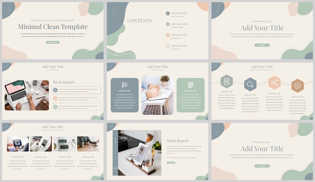 Minimal Modern Clean Powerpoint Template - Etsy