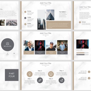 Minimal Marble Magazine Style Powerpoint Template - Etsy