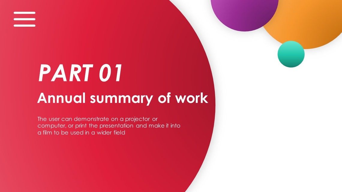 Creative Gradient Business Report Powerpoint Template03 - Etsy