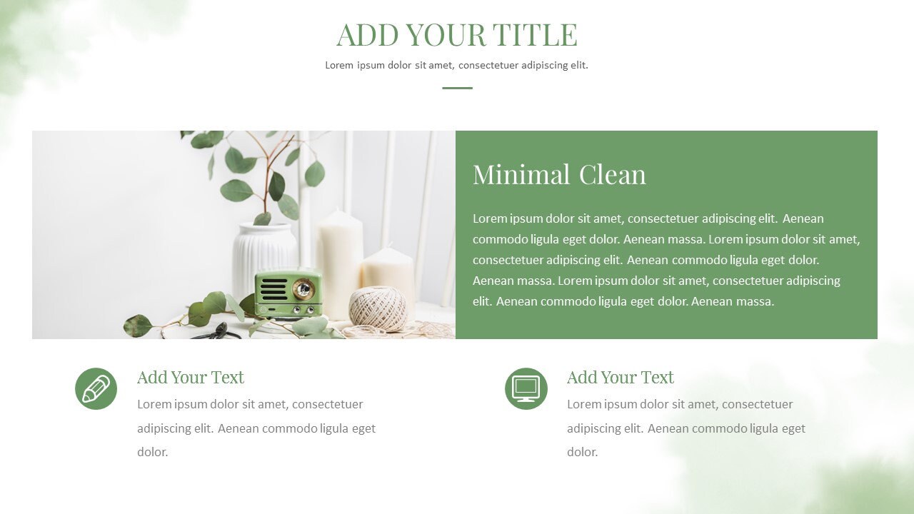 Minimal Water-color Clean Powerpoint Template - Etsy