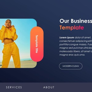 Creative Gradient Business Report Powerpoint Template - Etsy