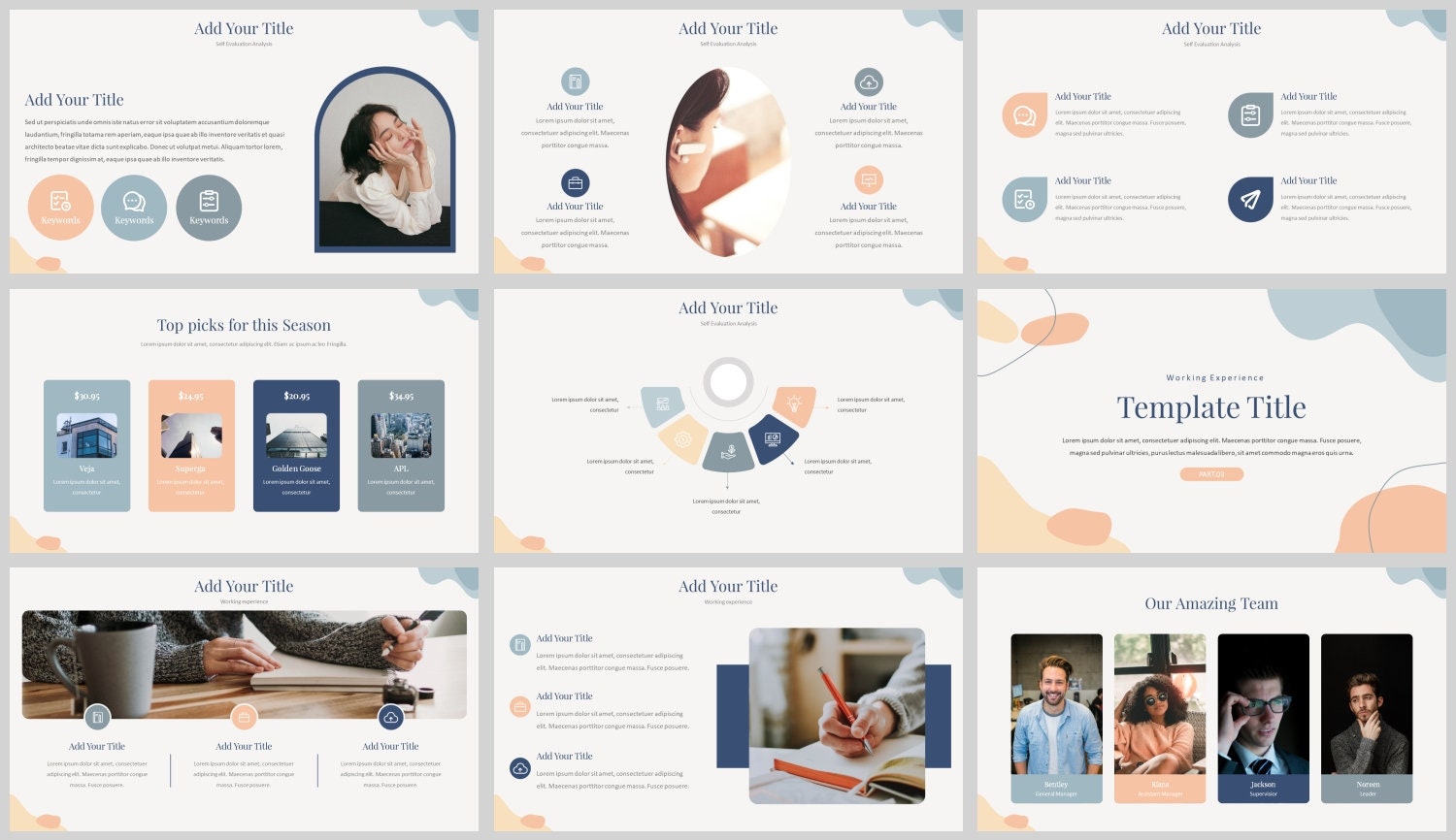 Minimal Work Summary Powerpoint Template - Etsy