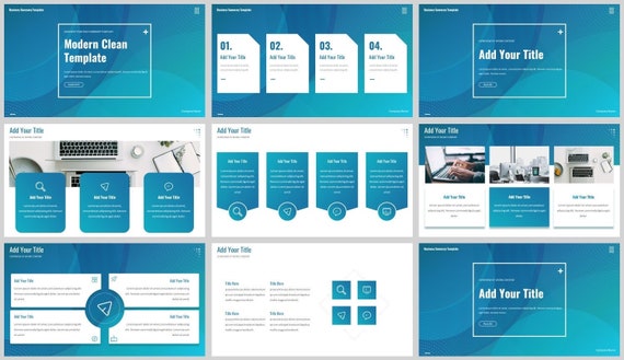 Minimal Modern Clean Business Powerpoint Template | Etsy
