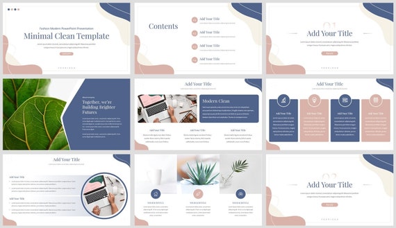 Minimal Modern Clean Report Powerpoint Template - Etsy