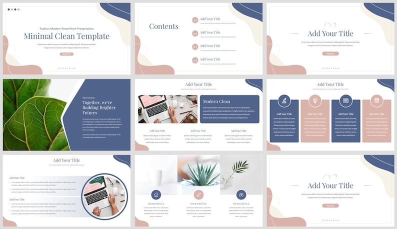 Minimal Modern Clean Report Powerpoint Template - Etsy