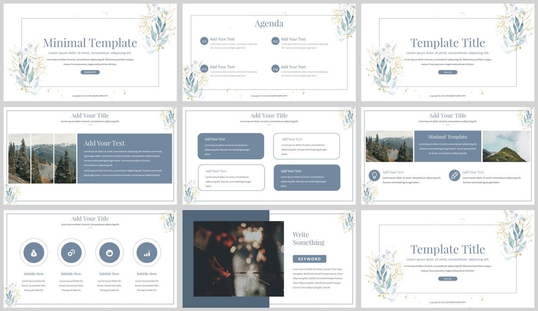 Minimal Magazine Style Report Powerpoint Template - Etsy
