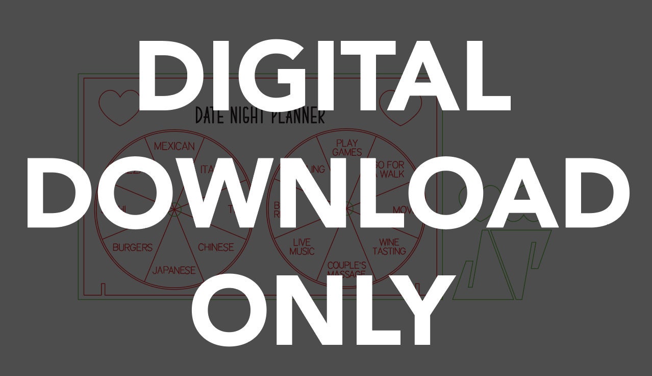 Date Night Spinner Planner Ideas Valentines Couples Gift Digital ...