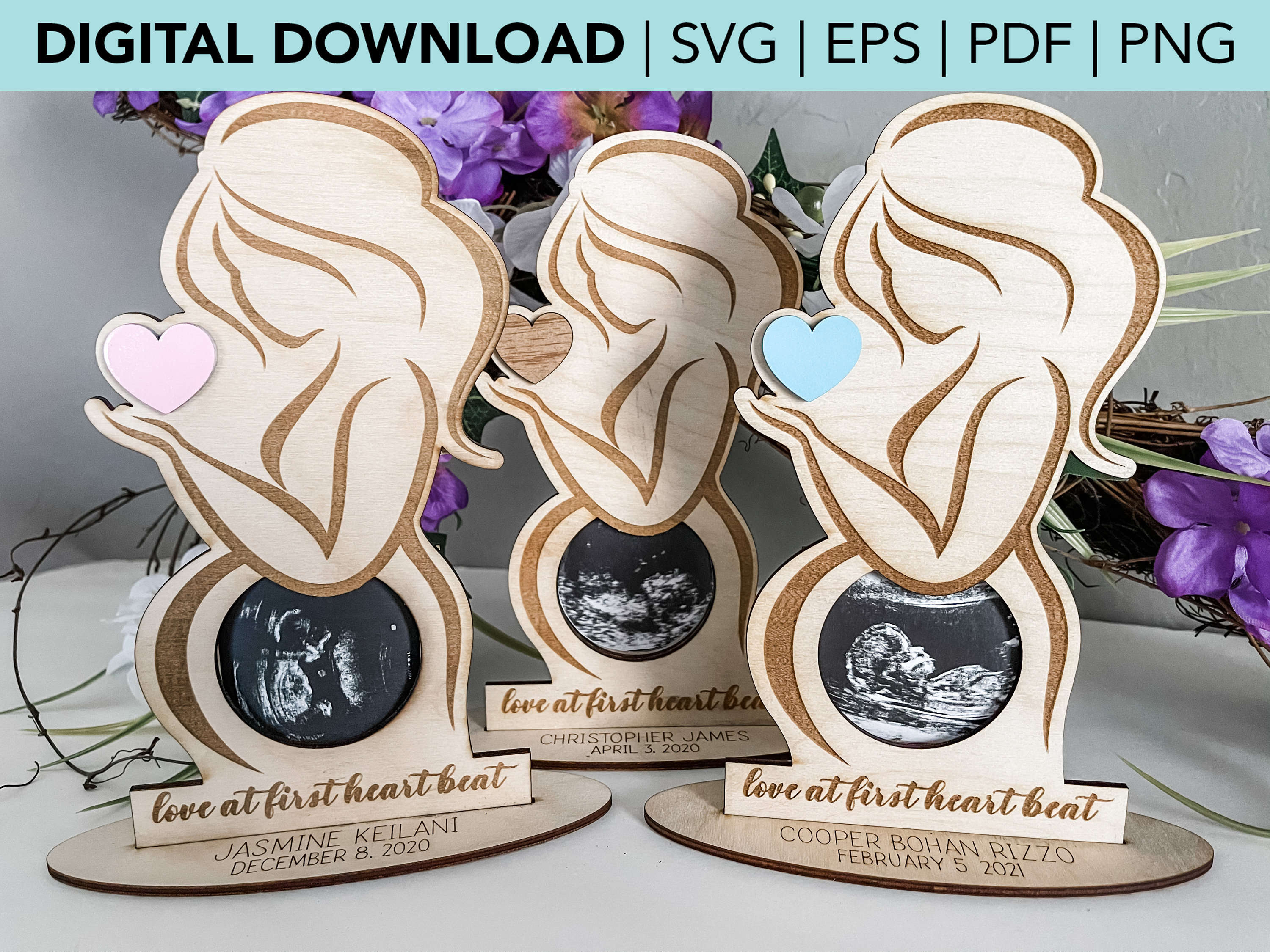 Ultrasound Sonogram Frame Pregnancy Gender Reveal Mother's - Etsy