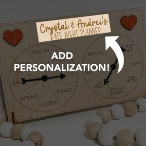 Date Night Spinner Planner Ideas Valentines Couples Gift Digital ...