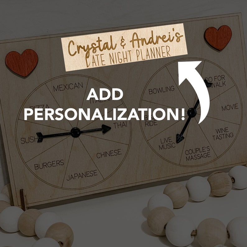 Date Night Spinner Planner Ideas Valentines Couples Gift Digital ...