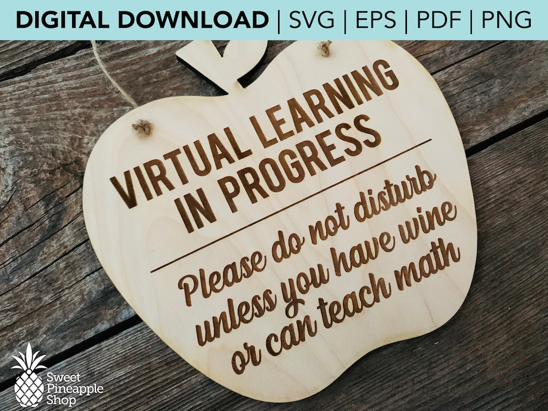 Virtual Learning in Progress Sign | E-learning | Distance Learning ...
