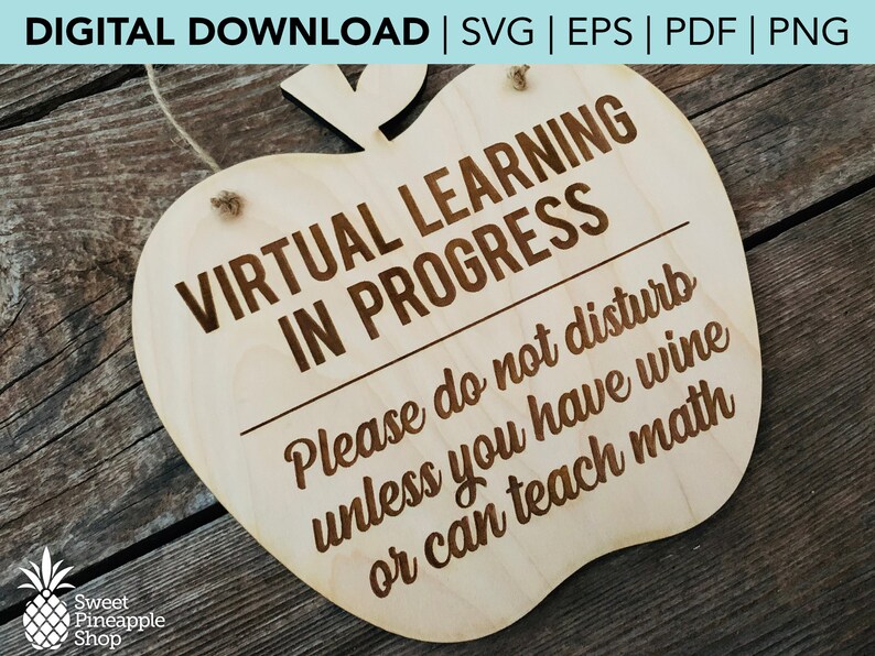 Virtual Learning in Progress Sign E-learning Distance - Etsy