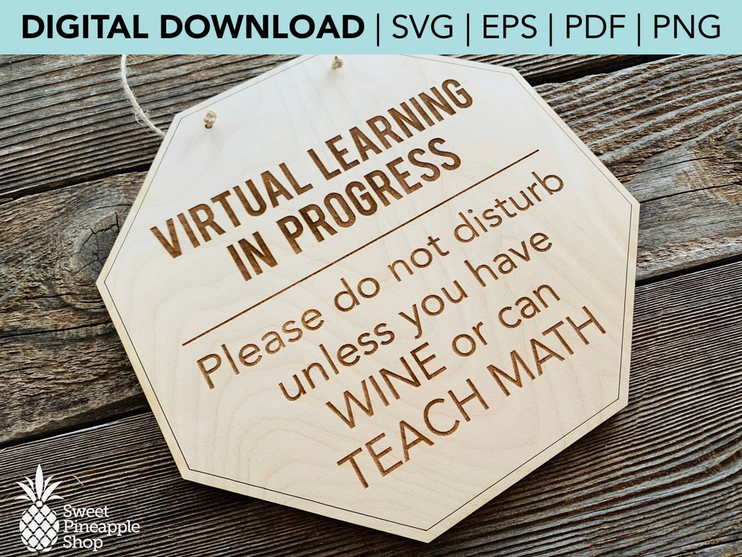 Virtual Learning in Progress Sign | E-learning | Distance Learning ...
