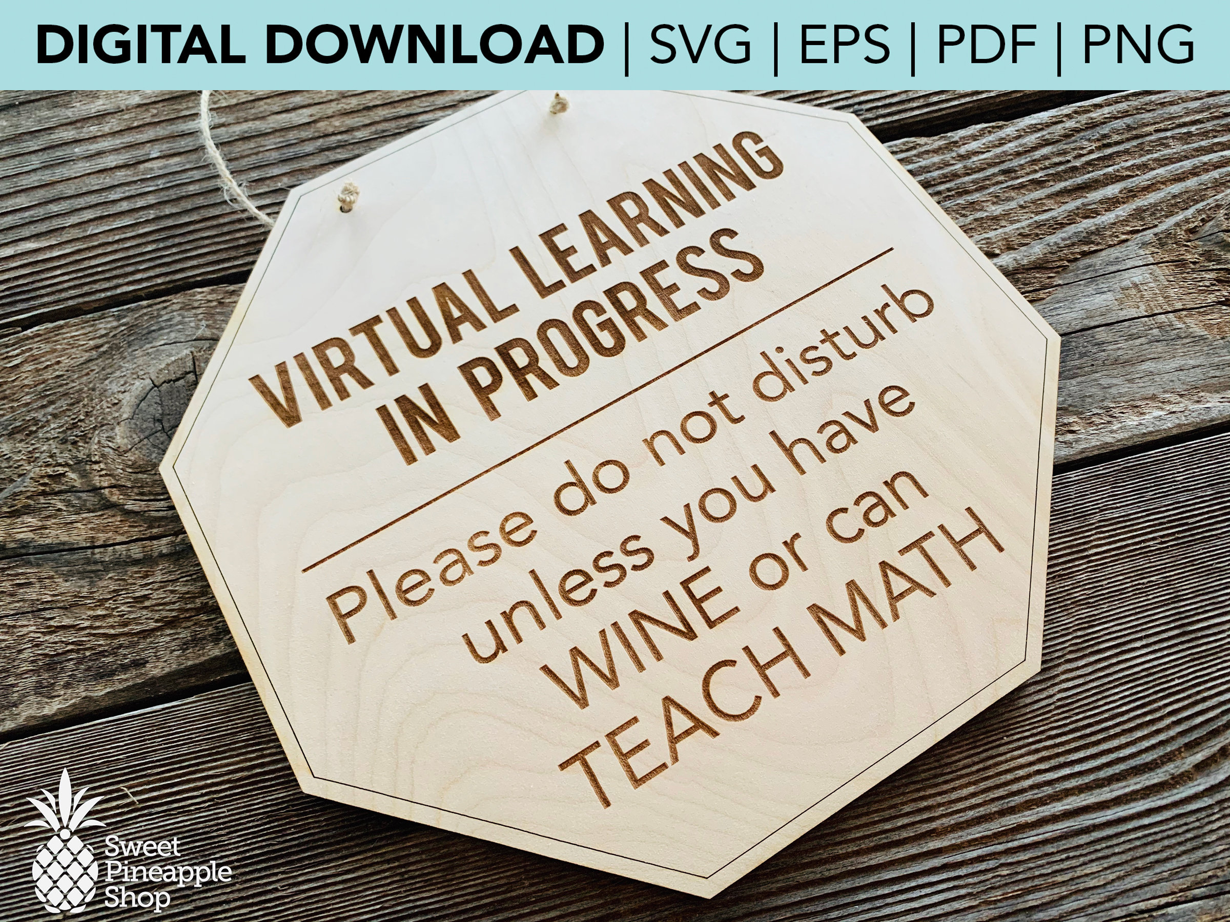 Virtual Learning In Progress Sign E-Learning Distance | Etsy