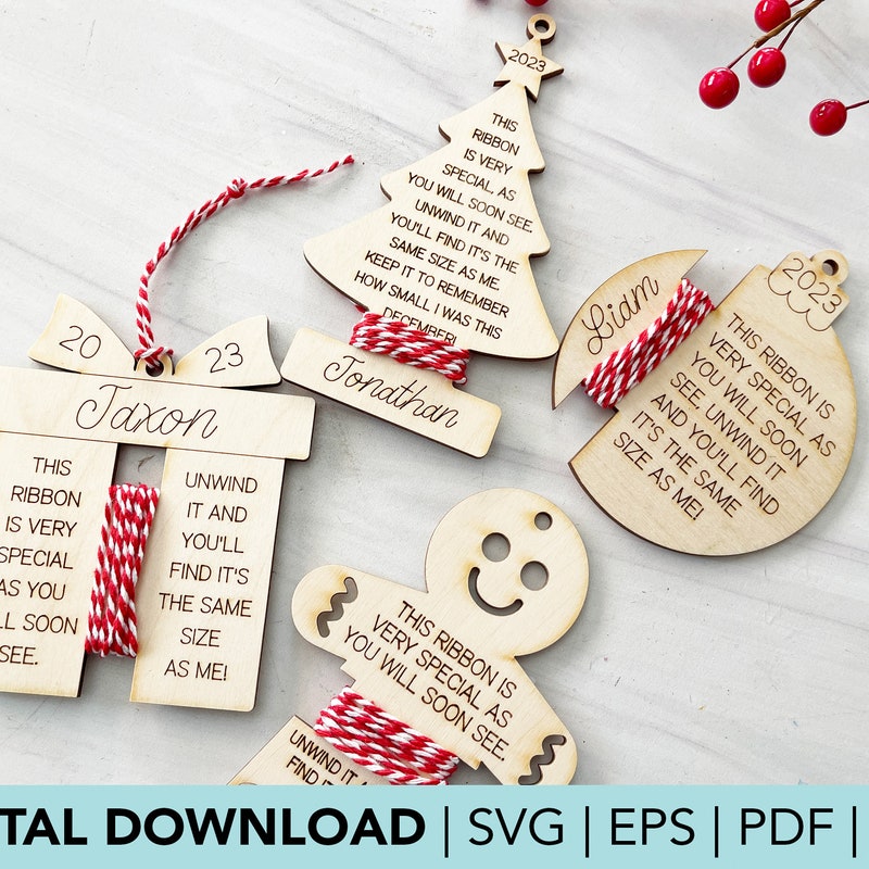 Height Ribbon Bauble - Etsy UK