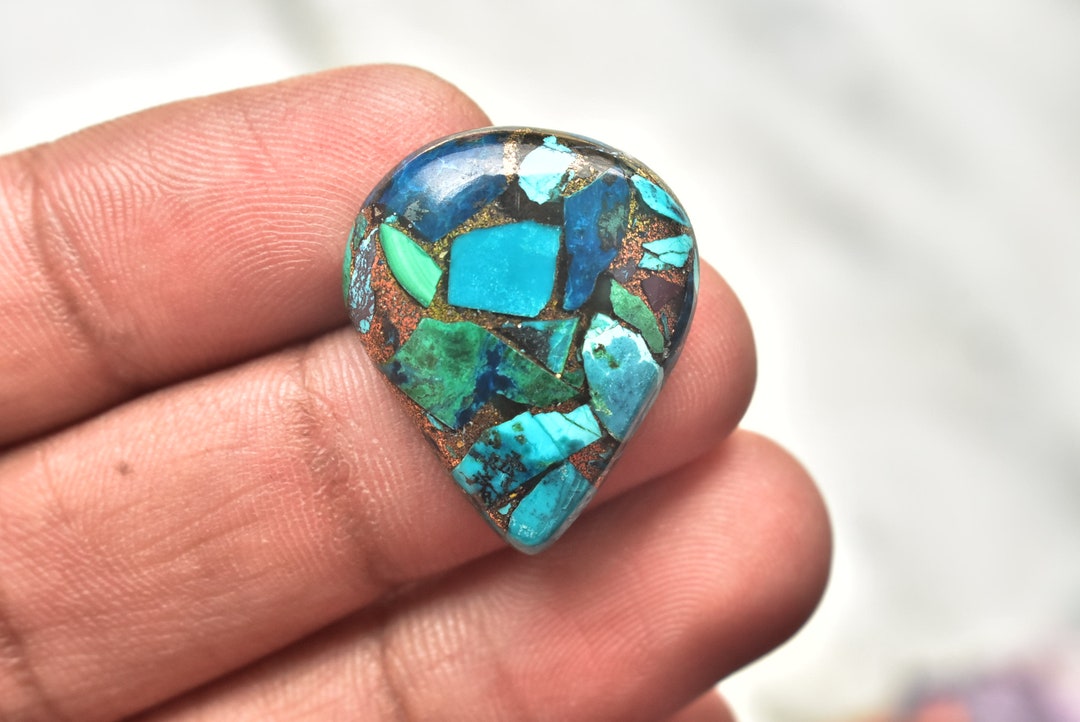 Chrysocolla Malachite Copper Turquoise Cabochon / Malachite - Etsy