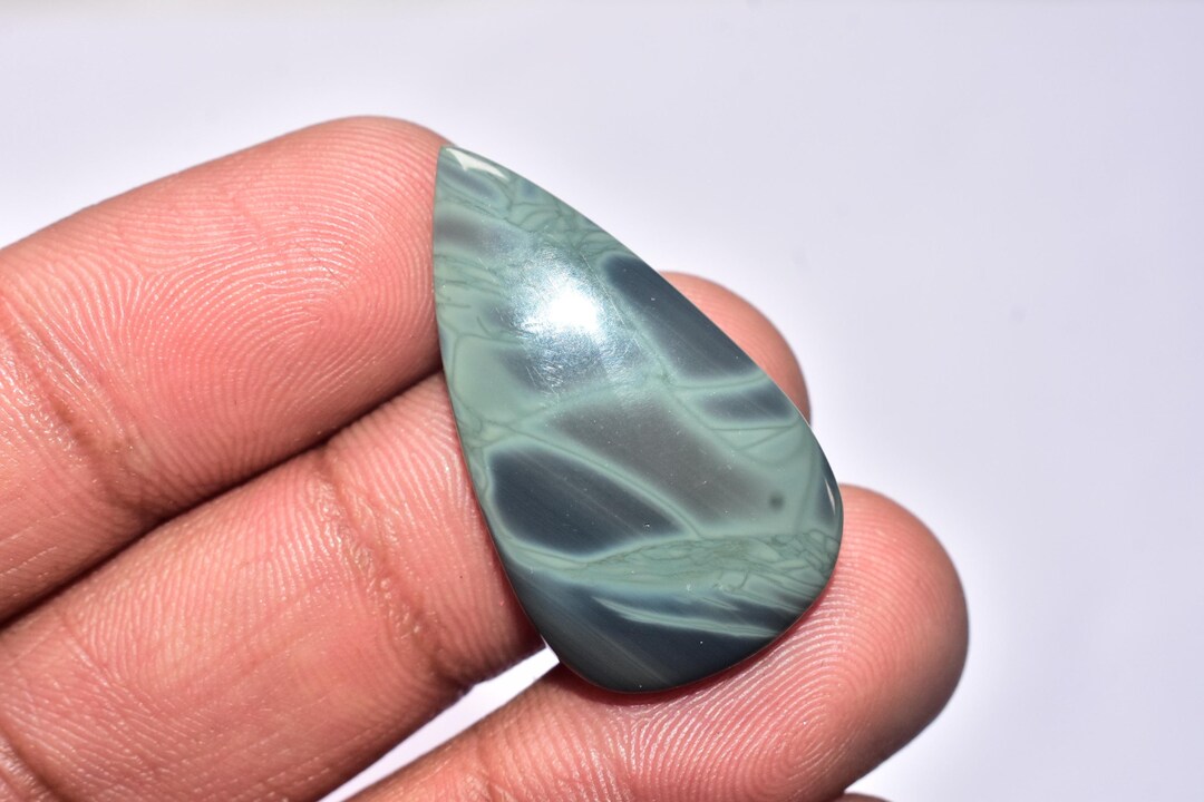 Spider Web Obsidian Cabochon / Spider Web Obsidian Gemstone / Pear ...