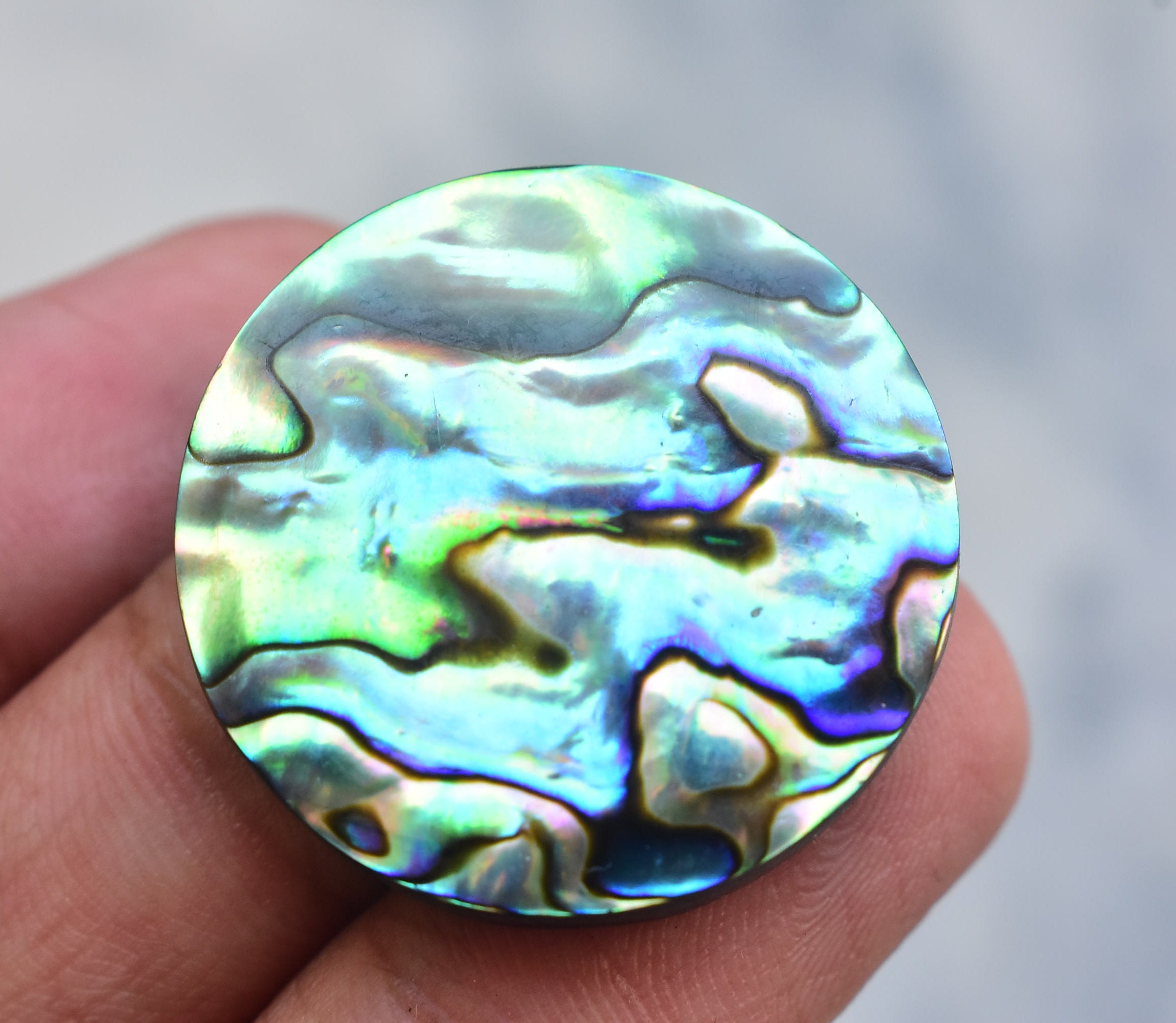 Abalone Shell Cabochon / Abalone Shell Gemstone / Round Shape | Etsy