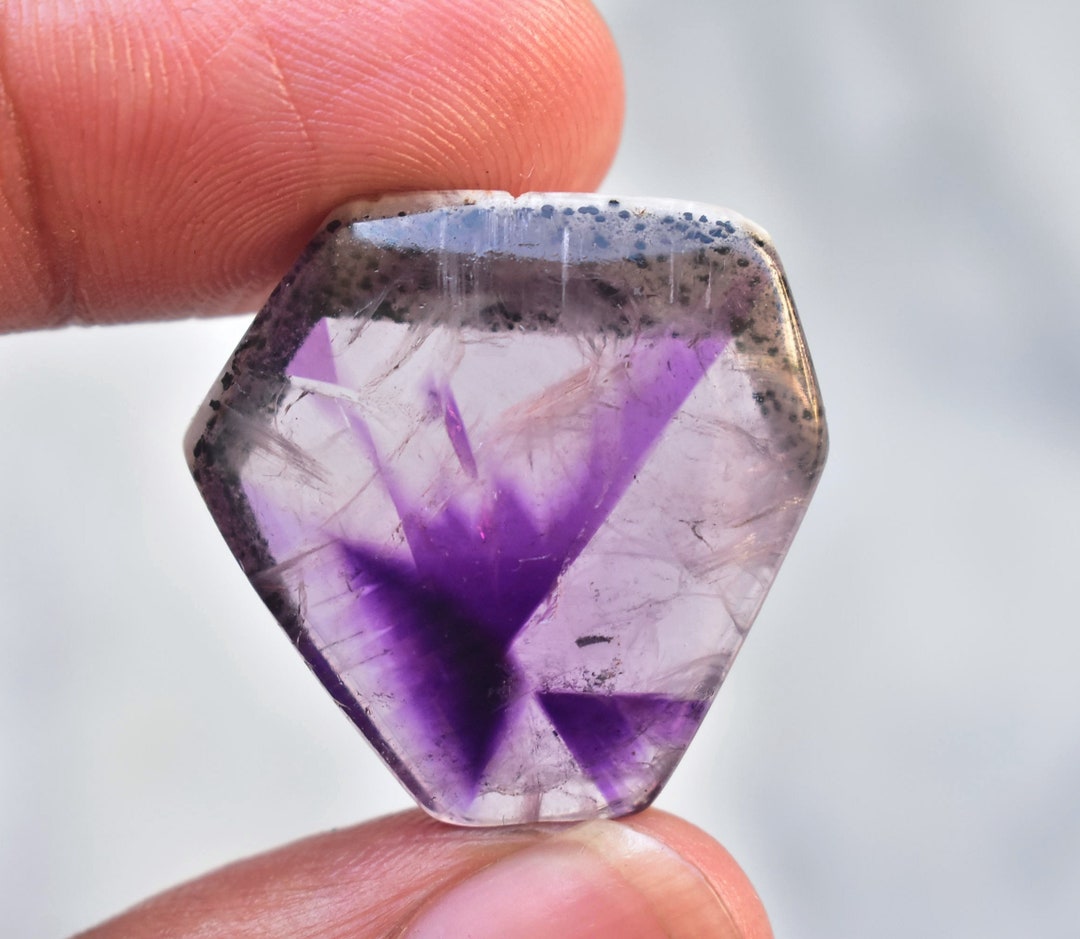 Star Amethyst Slice / Purple Star Trapiche Amethyst Slice polished ...