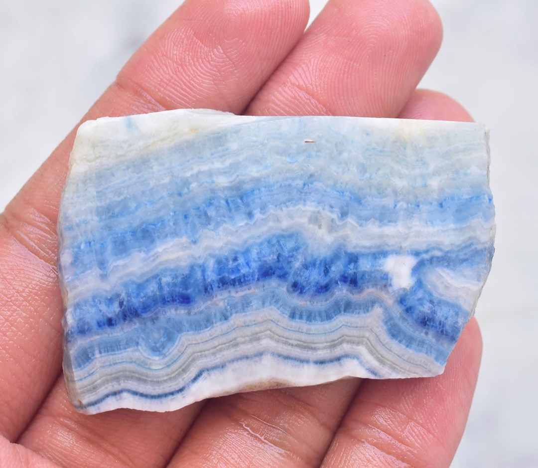 Scheelite Rough Slice / Turkish Blue Scheelite Slab / 140.15 Ct ...