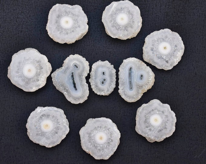 Solar Eye Quartz Slice Lot / Solar Eye Quartz Gemstone Lot Slice / 123. ...