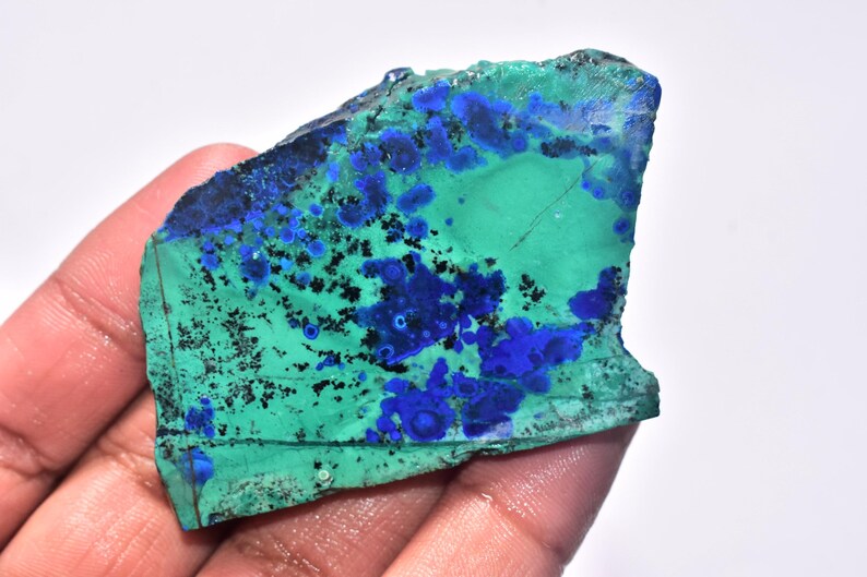 Blue Bird Azurite Slice / Top Grade Blue Bird Azurite Slice Gemstone ...