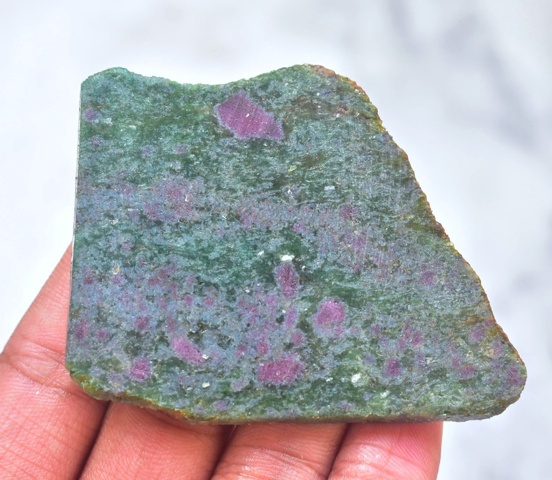 Ruby Fuschite Slice / Top Grade Ruby Fuschite Gemstone Slab / Ruby ...