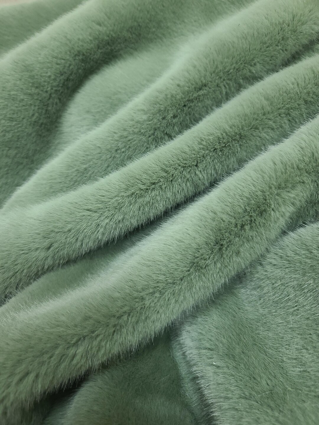 Pistachio Faux Fur Tissavel, Green Fur, Fur as Real, Khaki Faux Fur ...