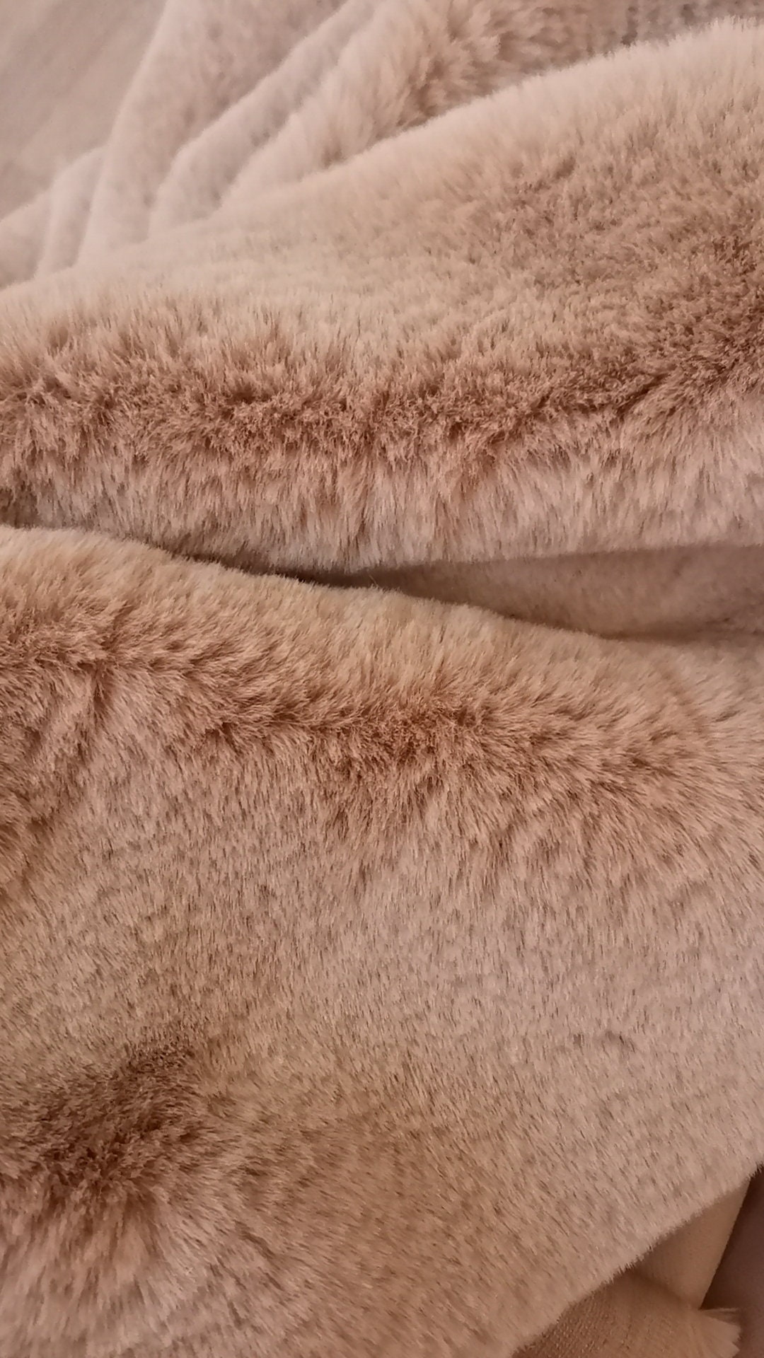 Beige Faux Fur Rabbit Faux Fur Cream-Colored Faux Fur | Etsy