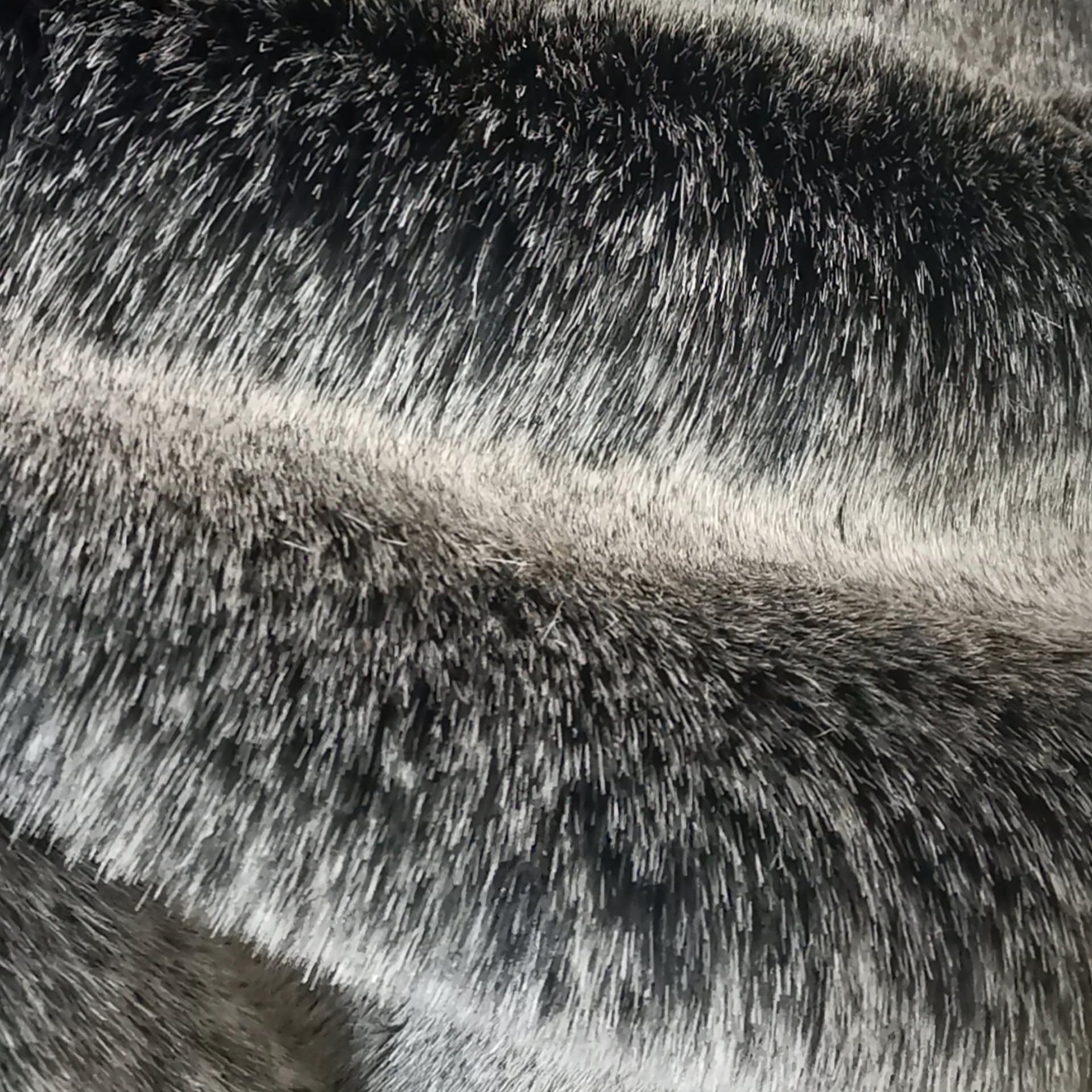 Piel sintética de lobo, zorro gris, piel falsa de lobo, piel sintética ...