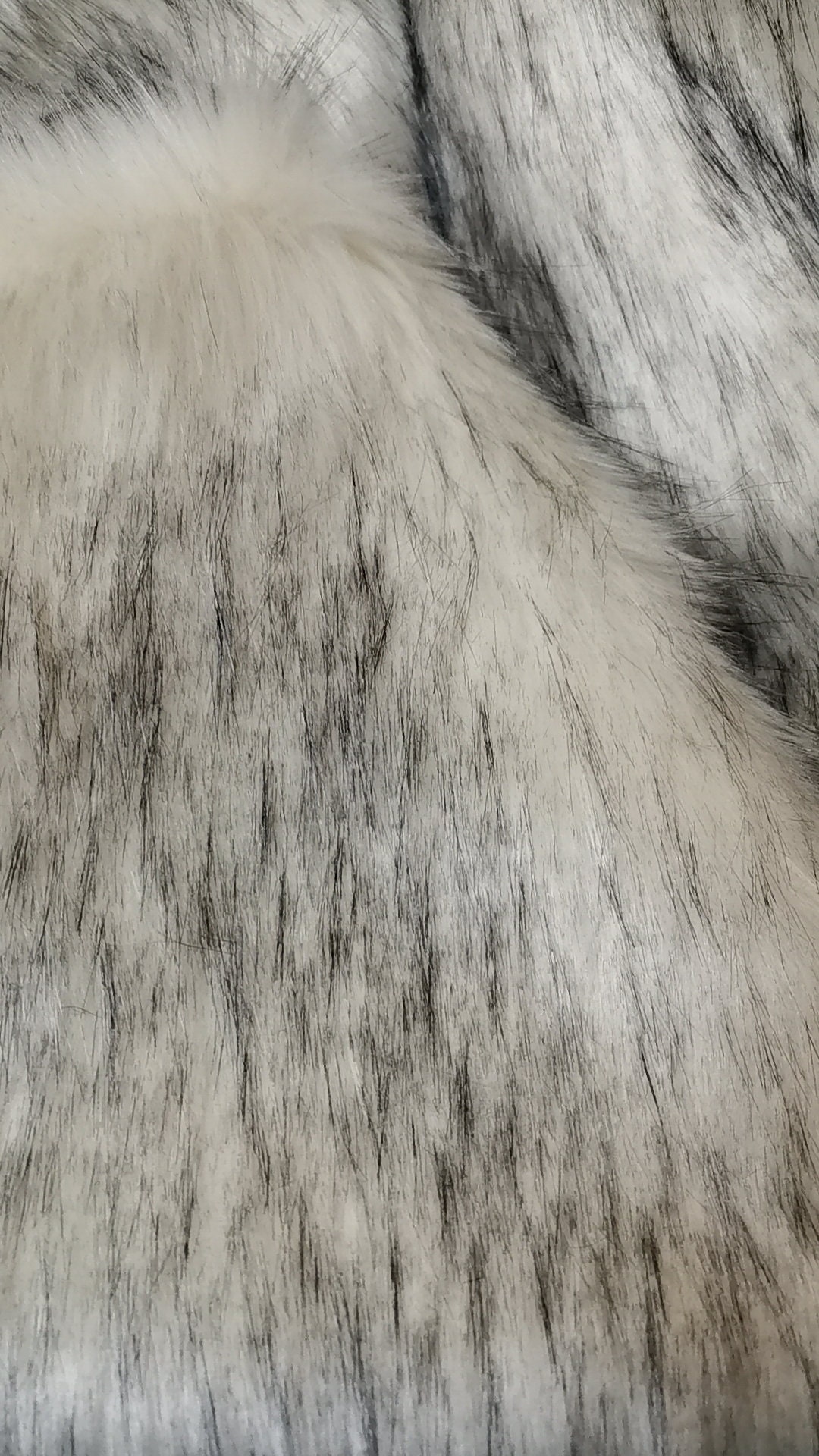 White Faux Fur, White Arctic Fox, White Fur as Real, White Long Pile ...
