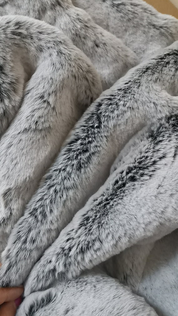 Chinchilla Faux Fur Rabbit Faux Fur Realistic faux fur | Etsy