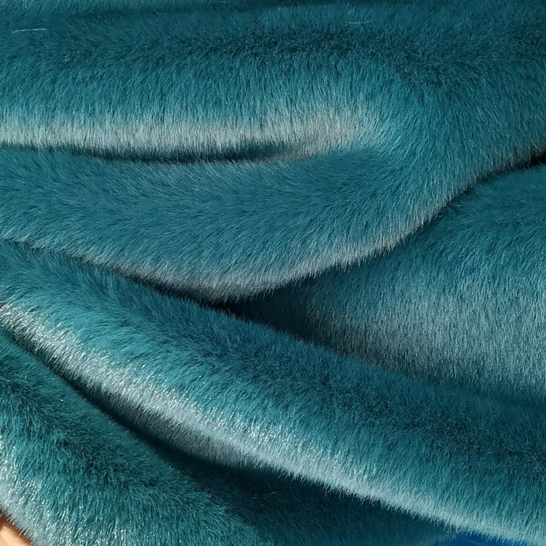 Teal Faux Fur, Turquoise Artificial Fur, Dark Teal Mink, Luxury Blue ...