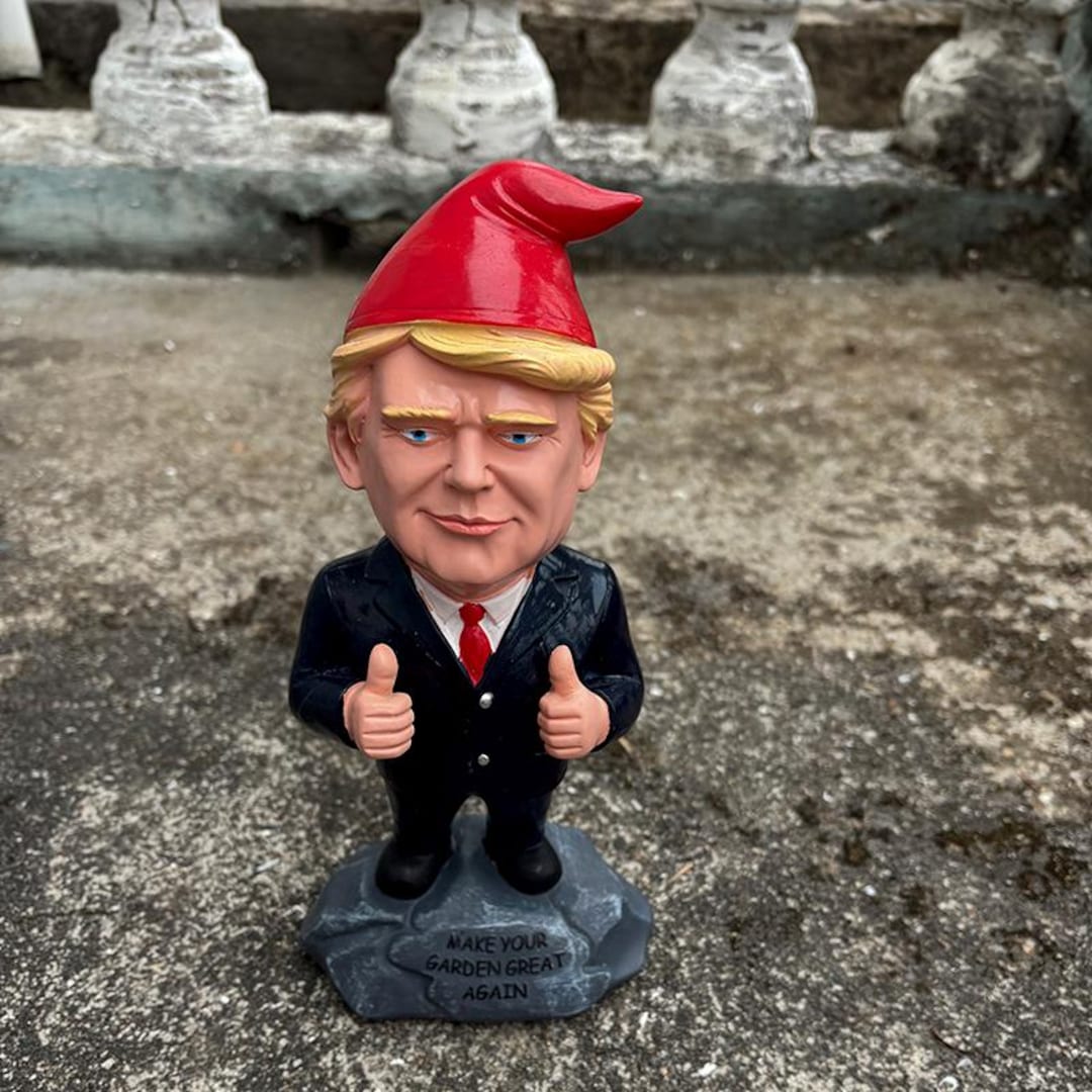 Garden Gnome Trump Gnome Resin Outdoor Statue - Etsy