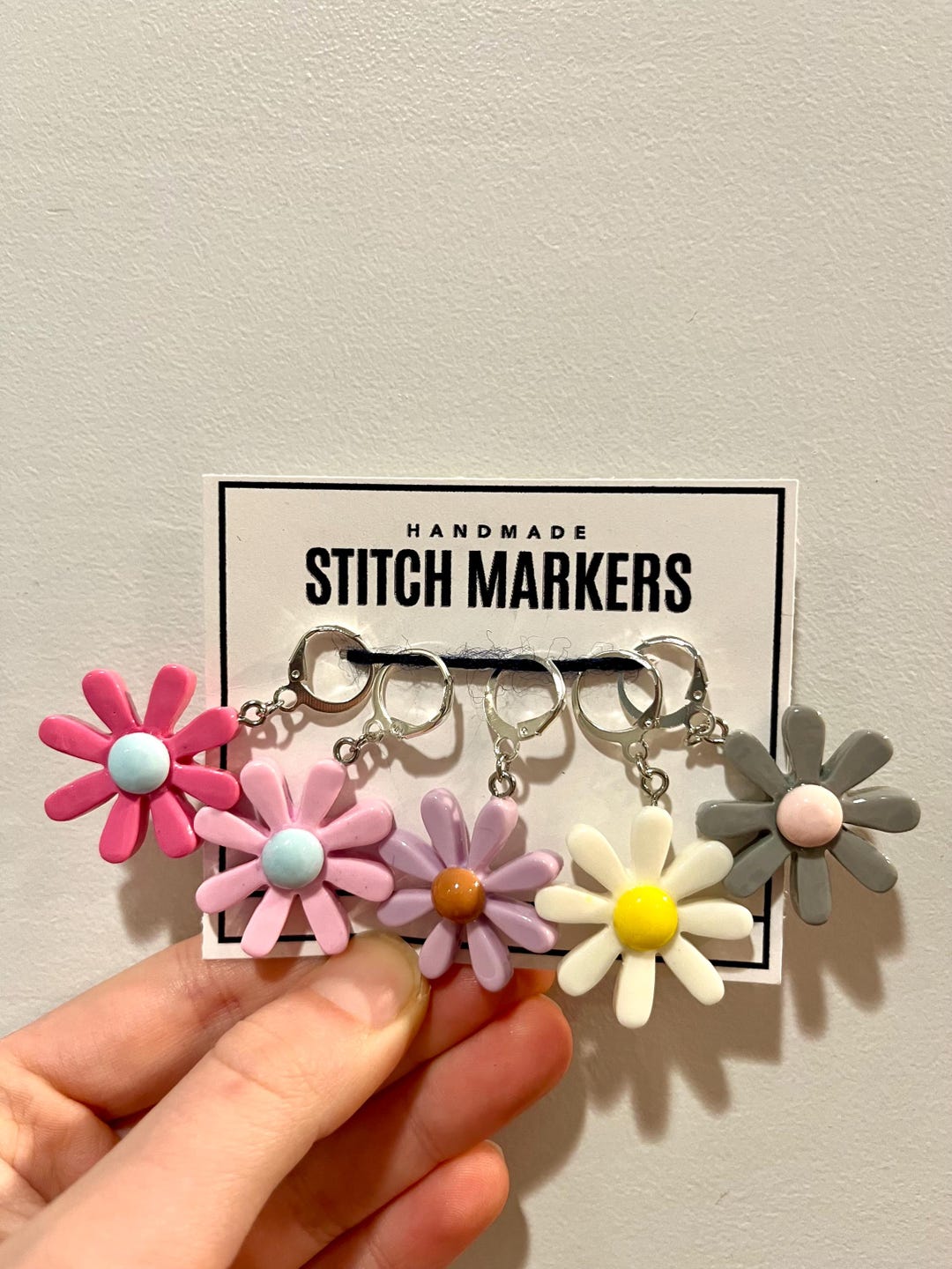 Handmade Flower Stitch Markers: Crochet & Knit Progress Keepers - Etsy