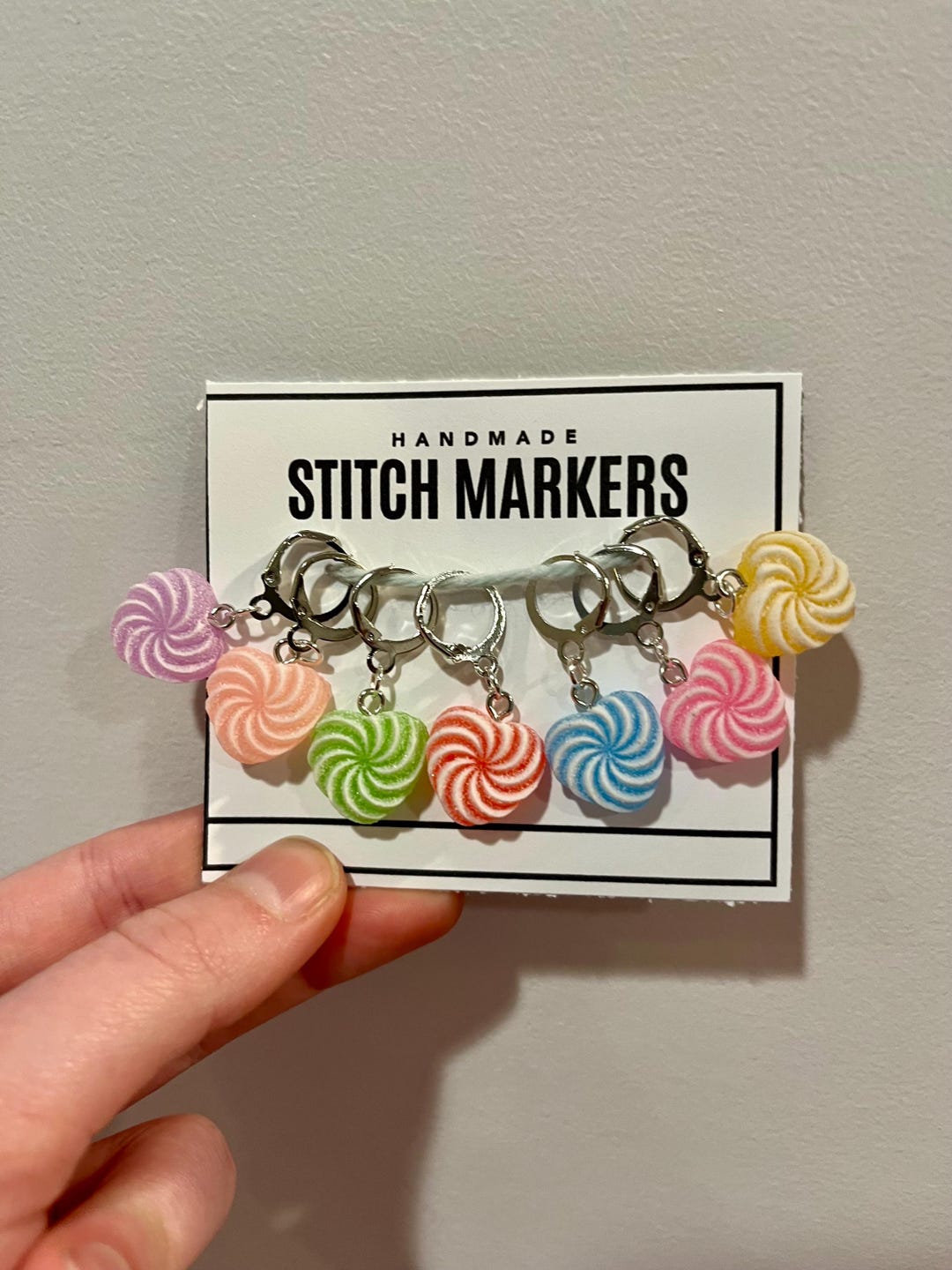 Handmade Candy Hearts Stitch Markers: Crochet & Knit Progress Keepers ...