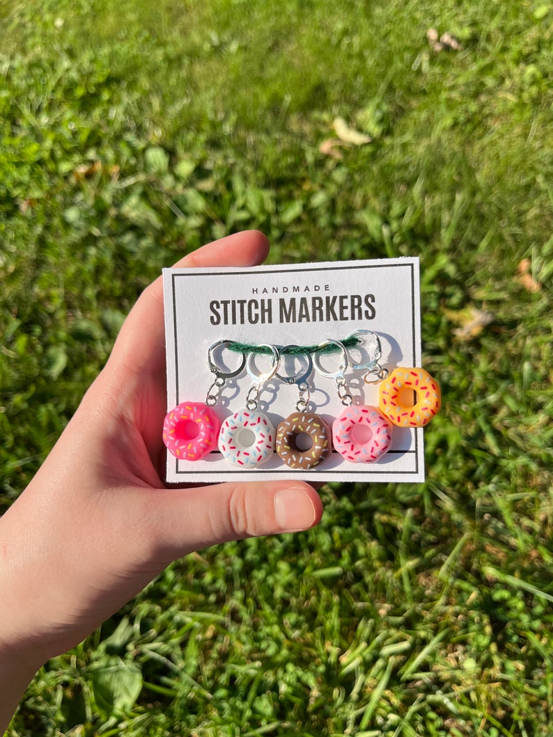 Handmade Donut Stitch Markers: Crochet & Knit Progress Keepers - Etsy