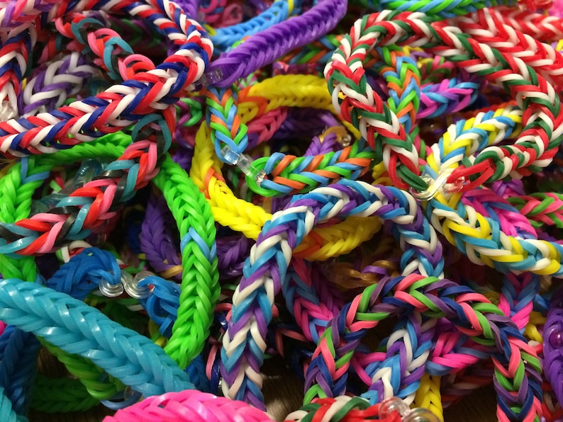 Rainbow Loom Rubber Band Bracelets - Classroom Pack of 30 - Etsy