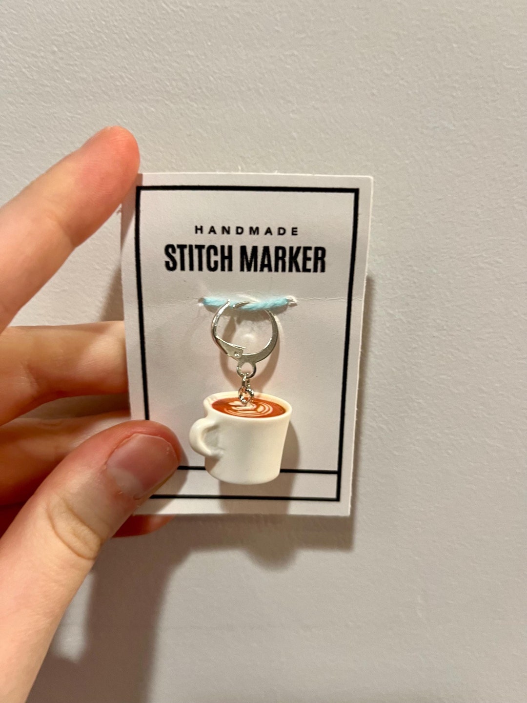 Handmade Coffee Stitch Markers - Progress Keeper - Works With Crochet and Knit - Craft Supplies ...