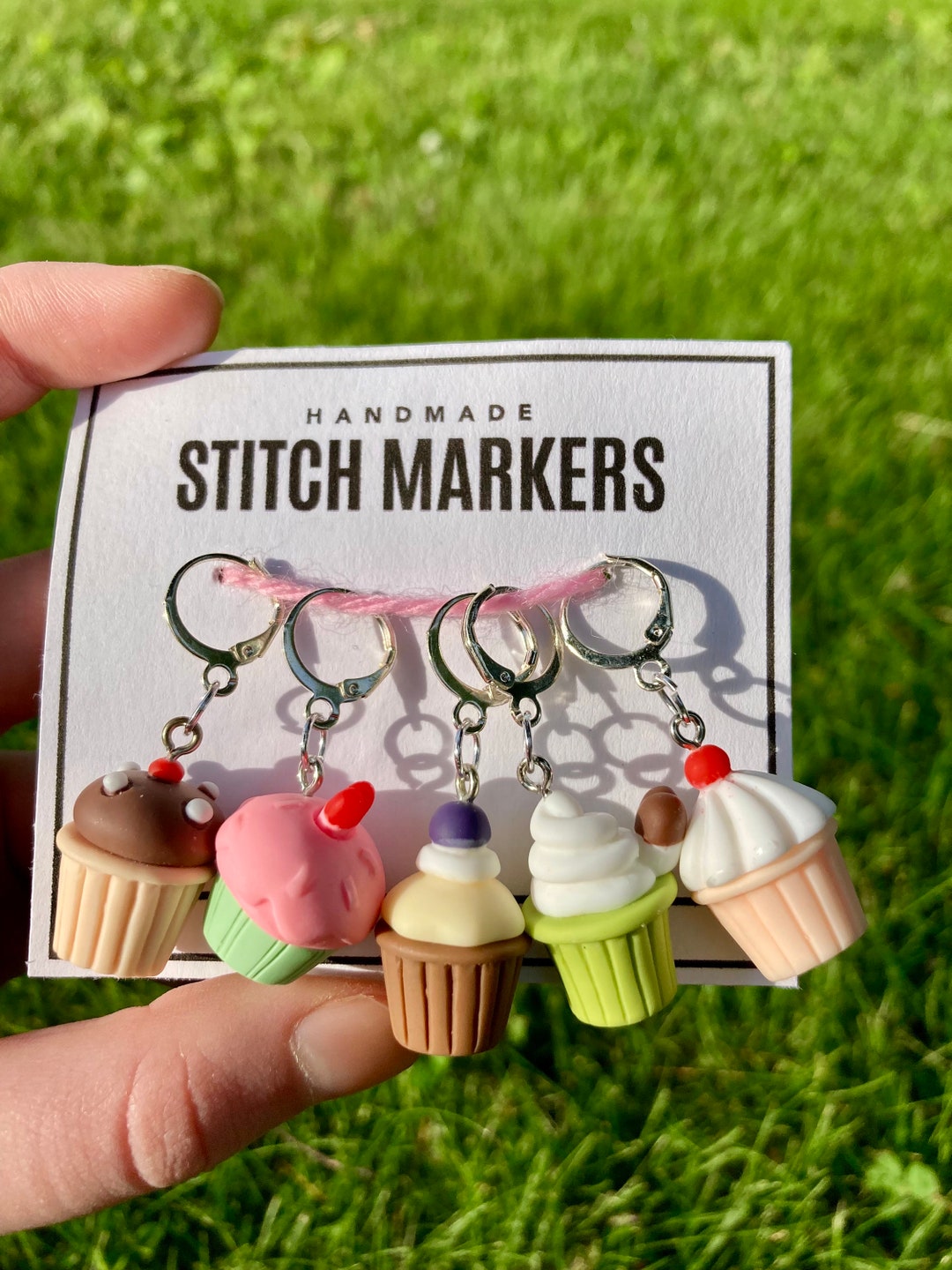Handmade Cupcake Stitch Markers: Crochet & Knit Progress Keepers - Etsy
