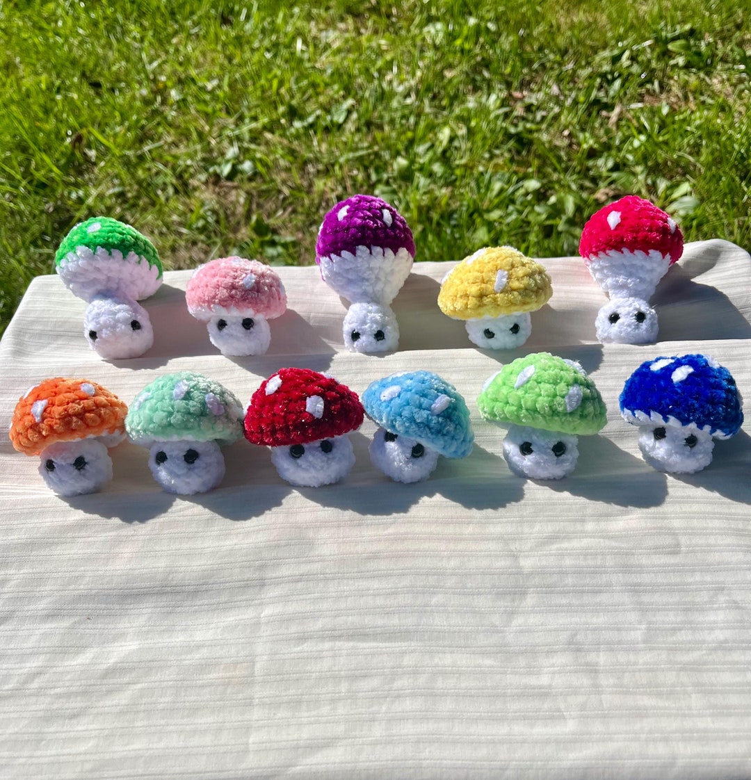 Crochet Mushroom Pop Its Handmade Amigurumi Plushie Stuffed Toy Pop-it ...
