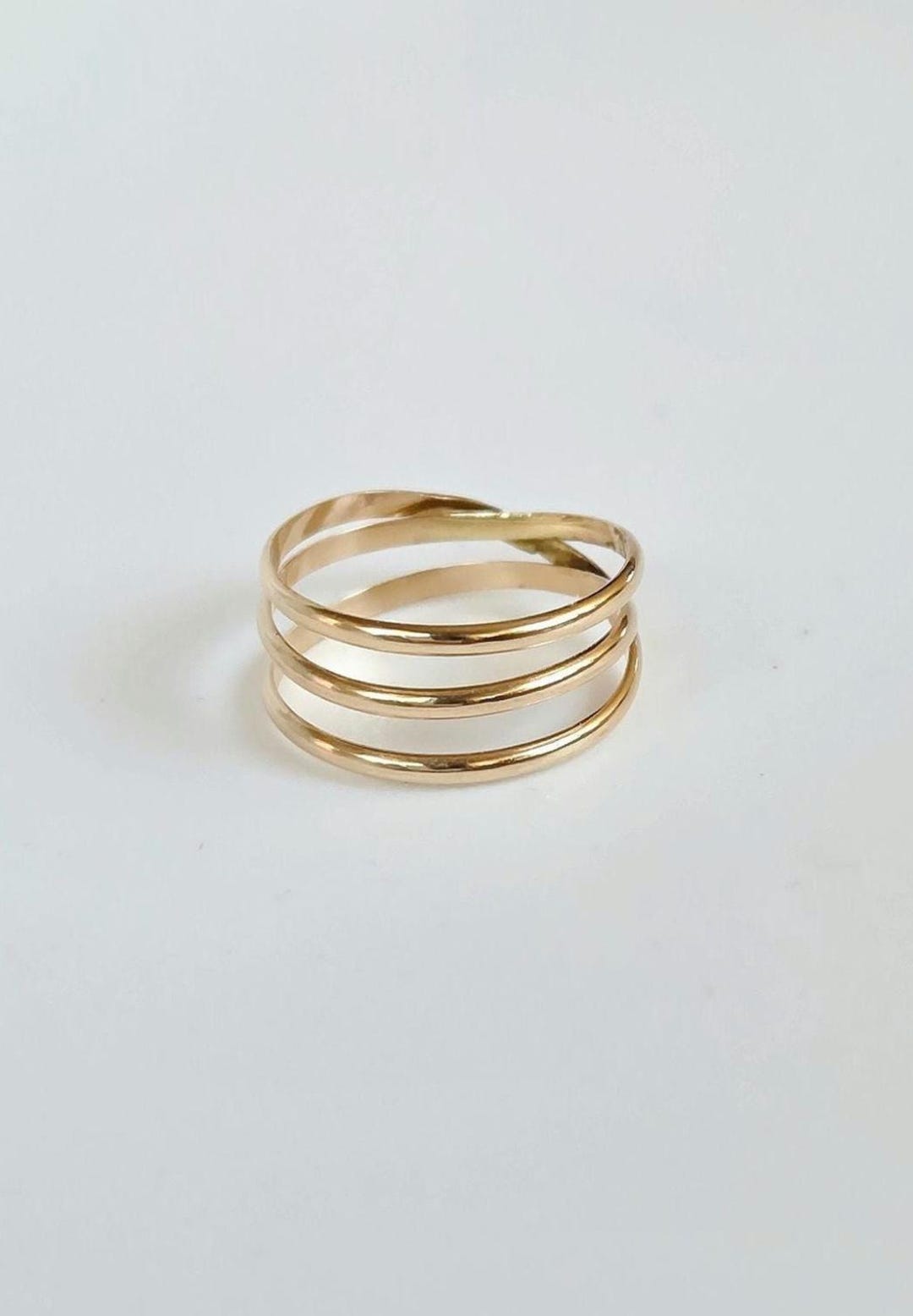 Multi-band Ring in 14k Gold Filled – Modern Minimalist Ring – Handmade ...