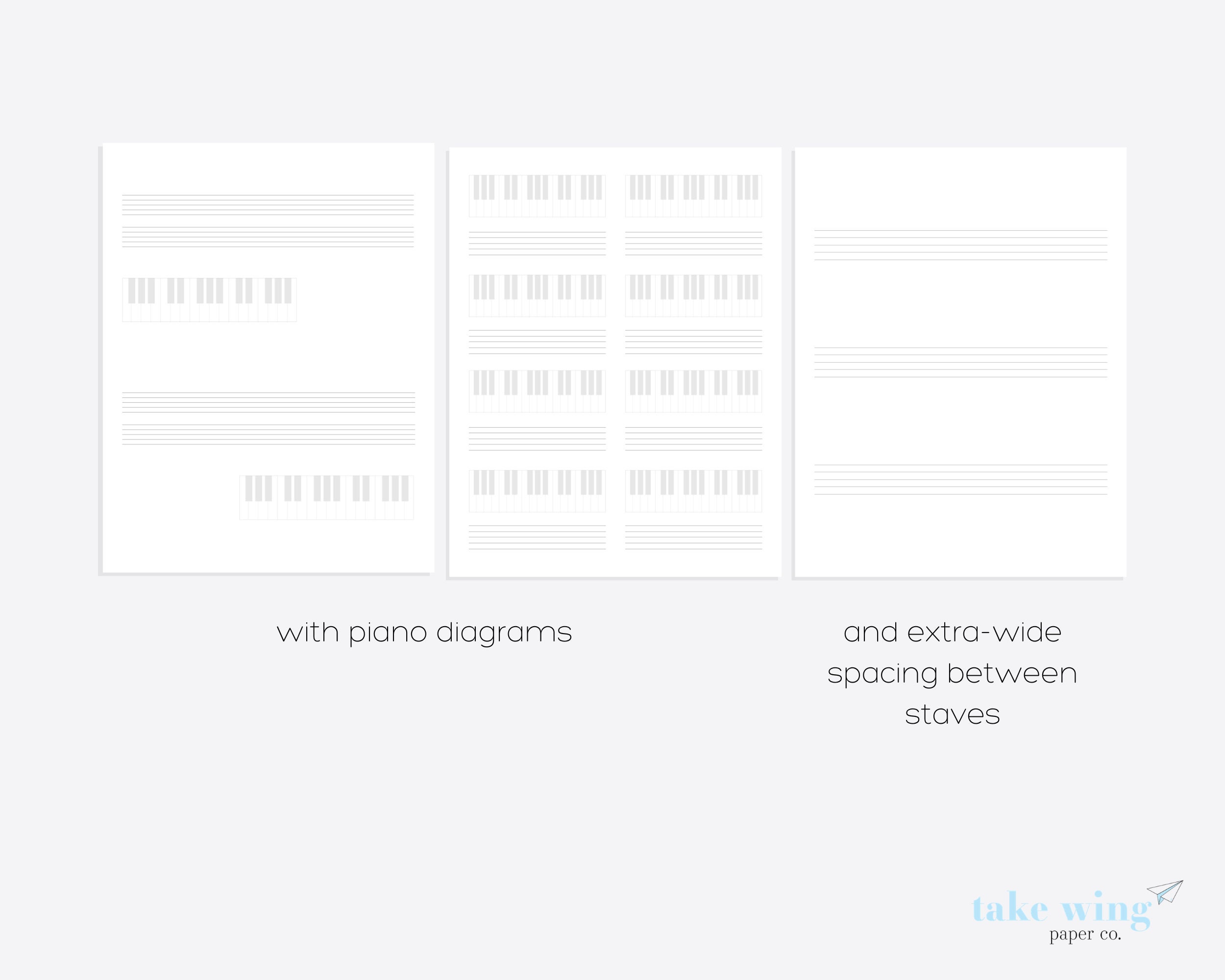 Staff Paper for Note Taking Music Theory Note Taking Paper - Etsy