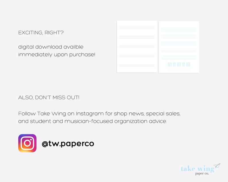 Staff Paper for Note Taking Music Theory Note Taking Paper - Etsy