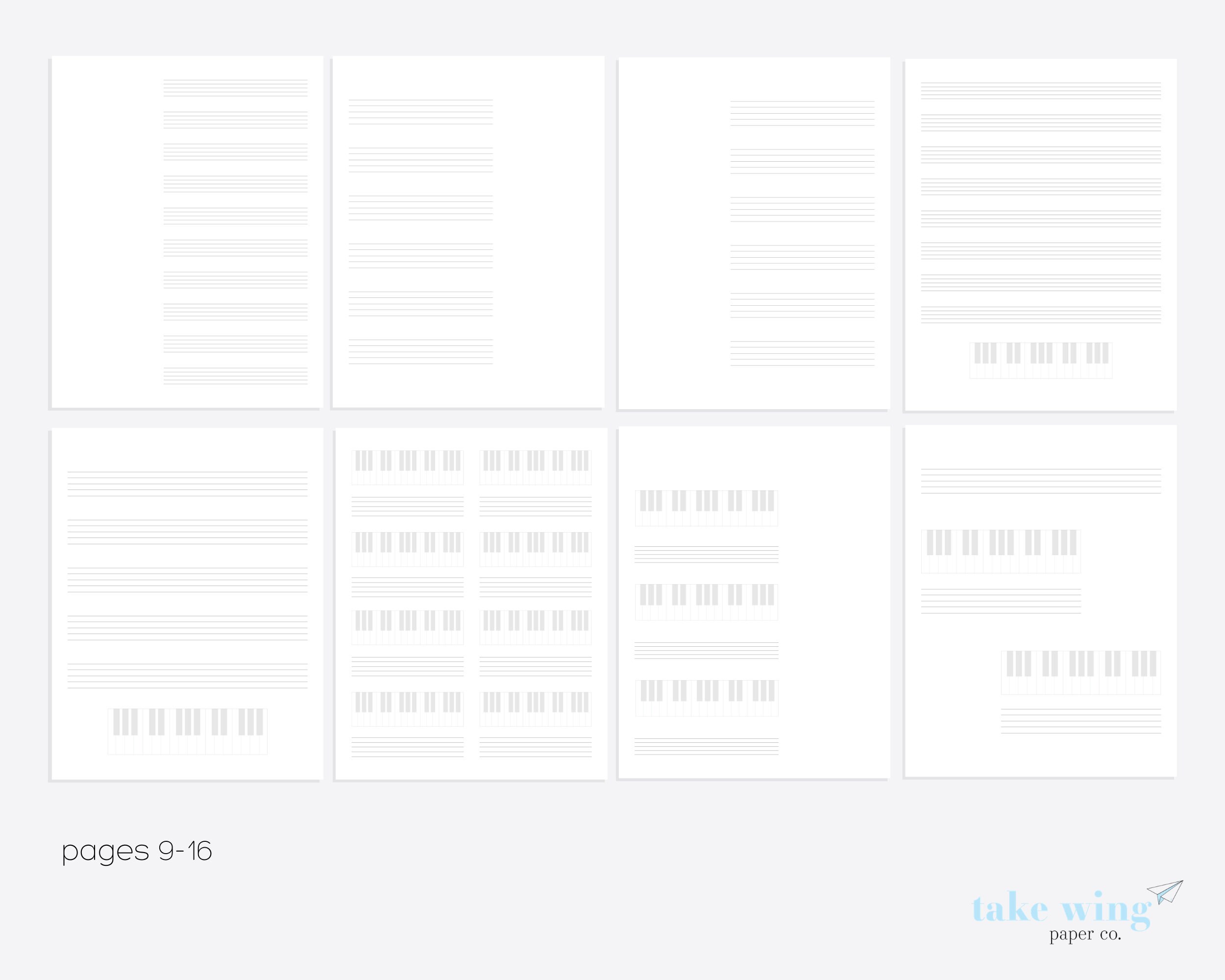 Staff Paper for Note Taking Music Theory Note Taking Paper - Etsy