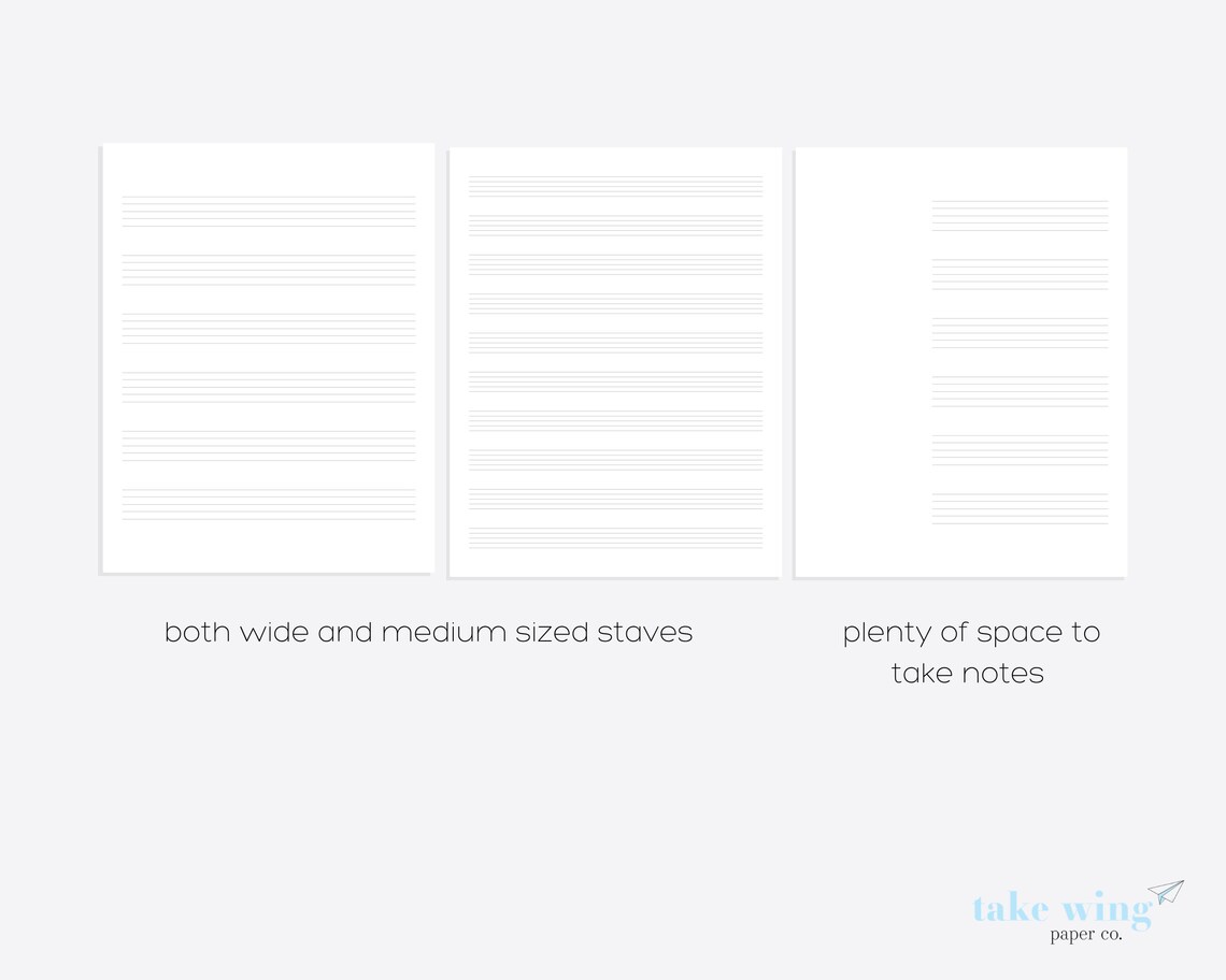 Staff Paper for Note Taking Music Theory Note Taking Paper - Etsy