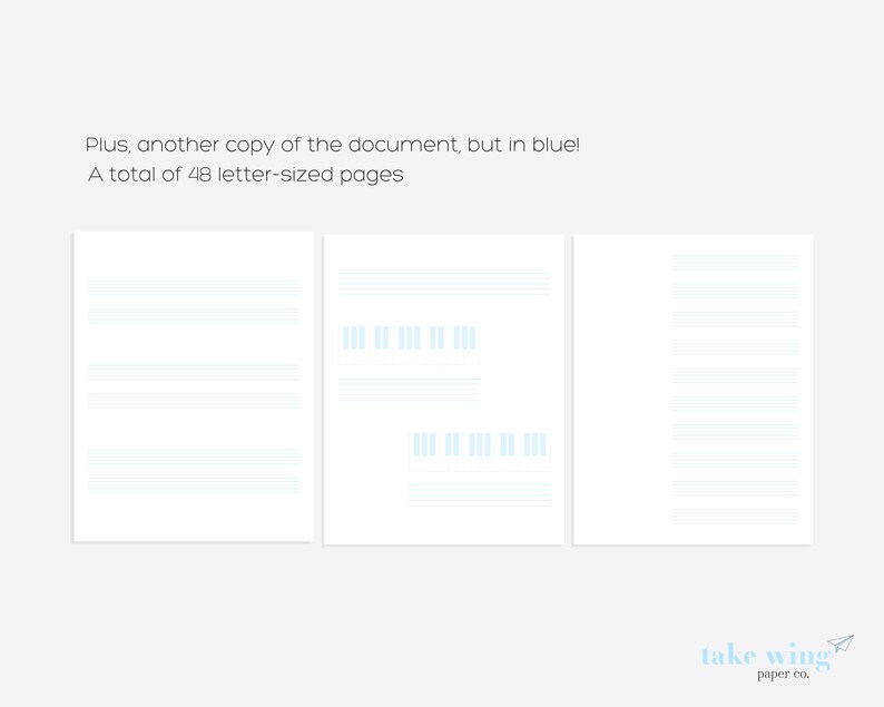 Staff Paper for Note Taking Music Theory Note Taking Paper - Etsy