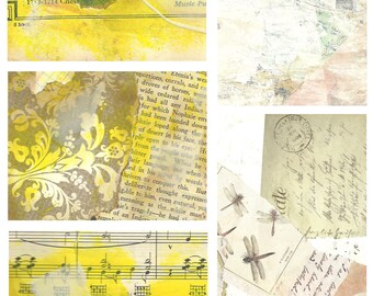 Printable Collage Fodder - Set of 12 - Art Junk Journal Ephemera Craft ...