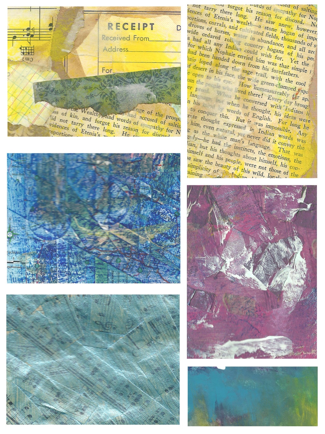 Printable Collage Fodder Set of 12 Art Junk Journal Ephemera Craft ...